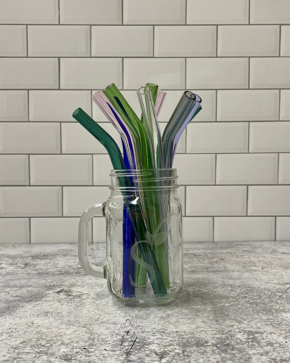 Single Bent Glass Straw | Classic & Wide | Simply Straws – Simply Straws